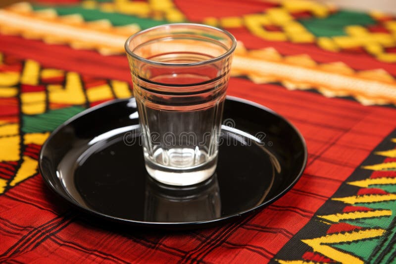 Unity Cup Filled with Water on a Kwanzaa Mat Stock Illustration ...