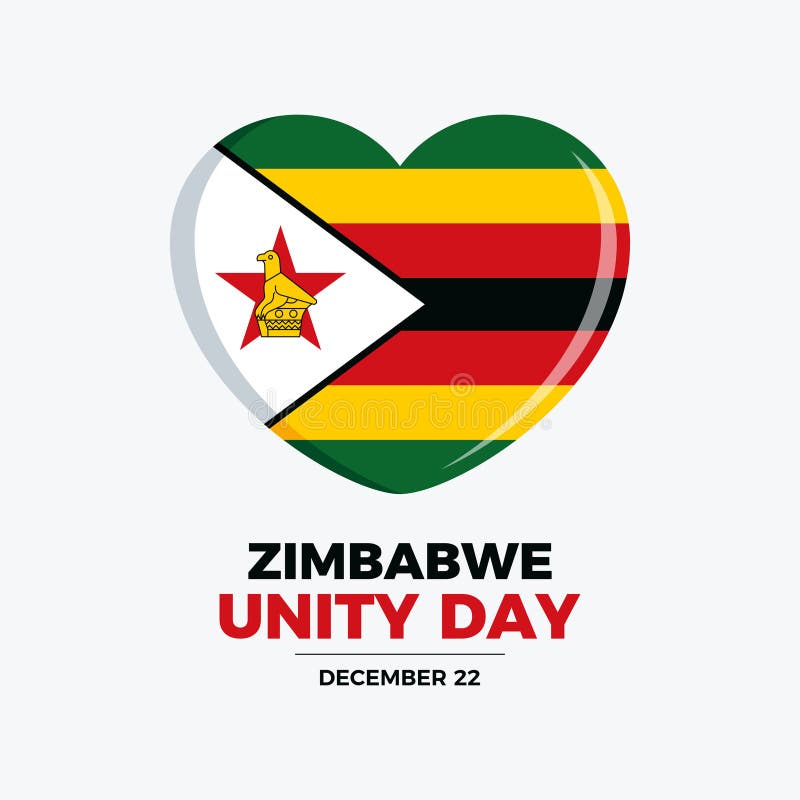 Unity Day Zimbabwe Poster Vector Illustration Stock Vector ...