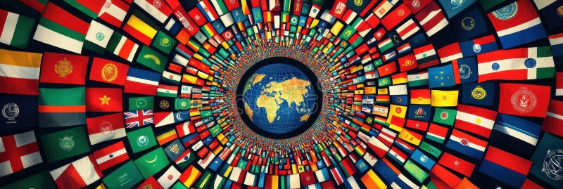 Unity and Diplomacy Represented through National Emblems and Flags ...