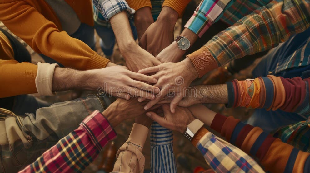 The Unity of Diverse Hands.AI Generated Image Stock Photo - Image of ...