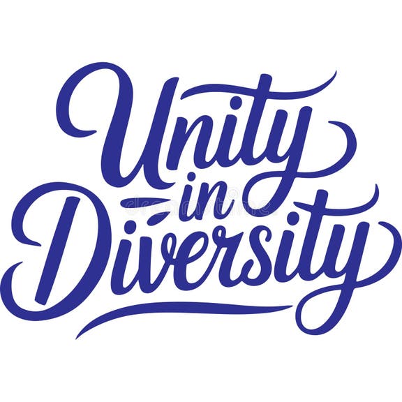 Unity in Diversity Calligraphy Design Stock Vector - Illustration of ...