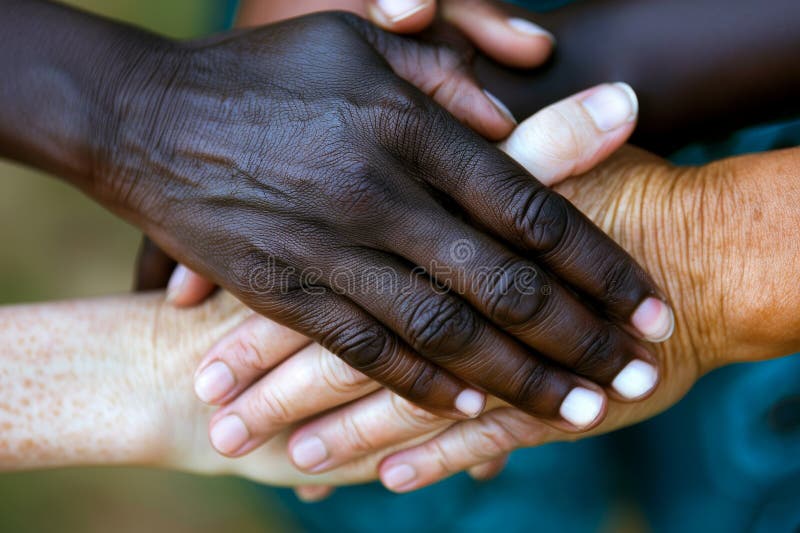 Unity in Diversity a Circle of Interconnected Hands Stock Illustration ...