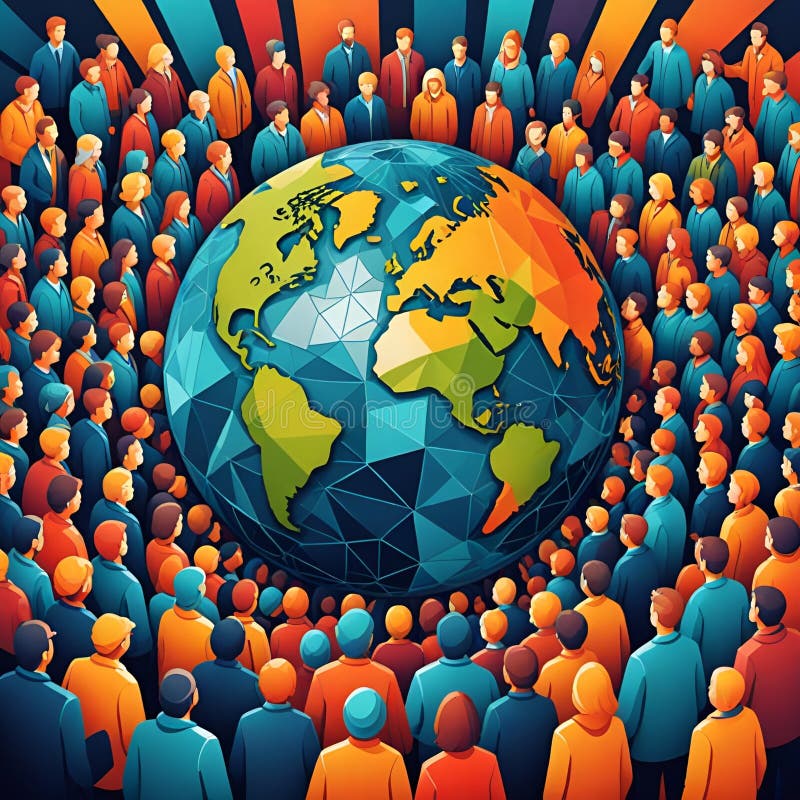 Unity in Diversity: a Global Community Embracing the Earth Stock ...