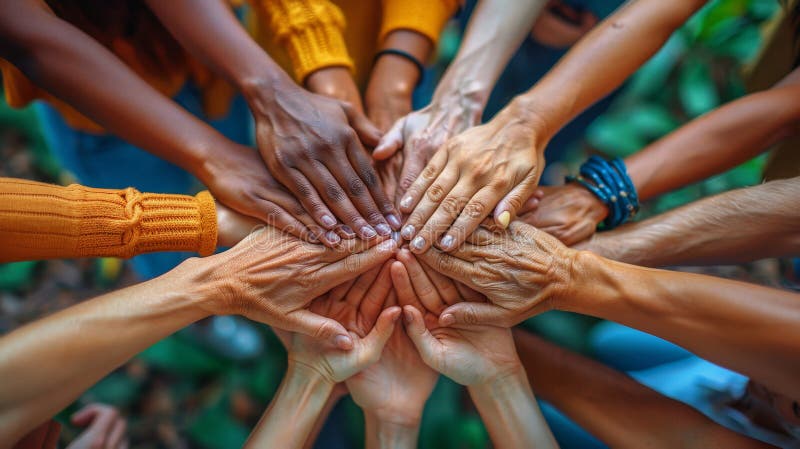 Unity and Diversity in Hands Stock Illustration - Illustration of ...