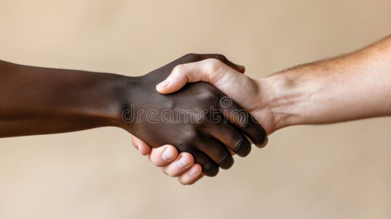 Unity in Diversity - Handshake between Different Ethnicities Stock ...