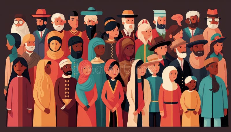 Unity in Diversity: Illustration of a Diverse Group of People from ...