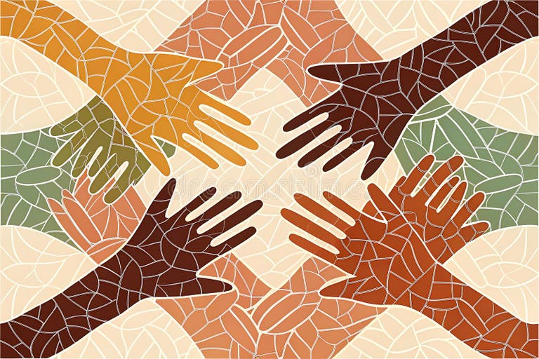 Unity and Diversity: Interwoven Hands in Mosaic Design for Cultural ...