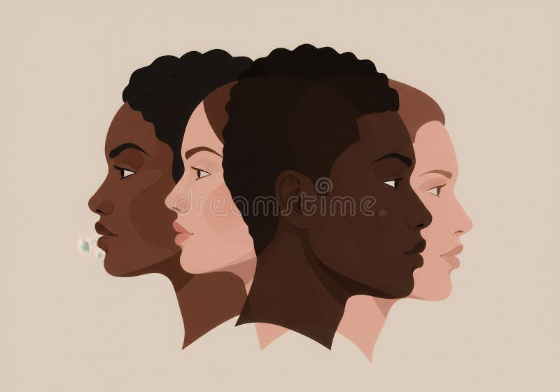 "Unity in Diversity: a Minimalist Celebration of Faces" Stock ...