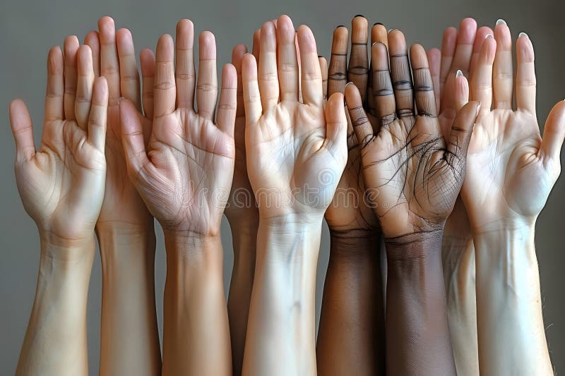 Unity in Diversity: Multicultural Hands Raised Together for Equality ...