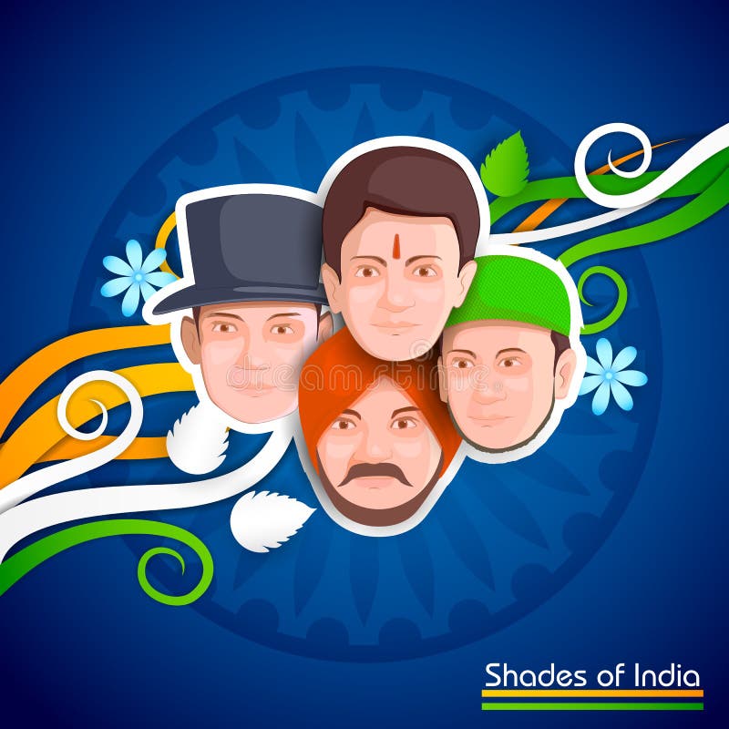 Unity of India stock vector. Illustration of person, priest - 25951437