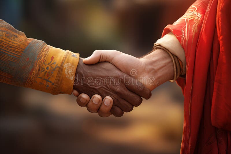 Unity in Diversity: a Warm Handshake Stock Photo - Image of individuals ...