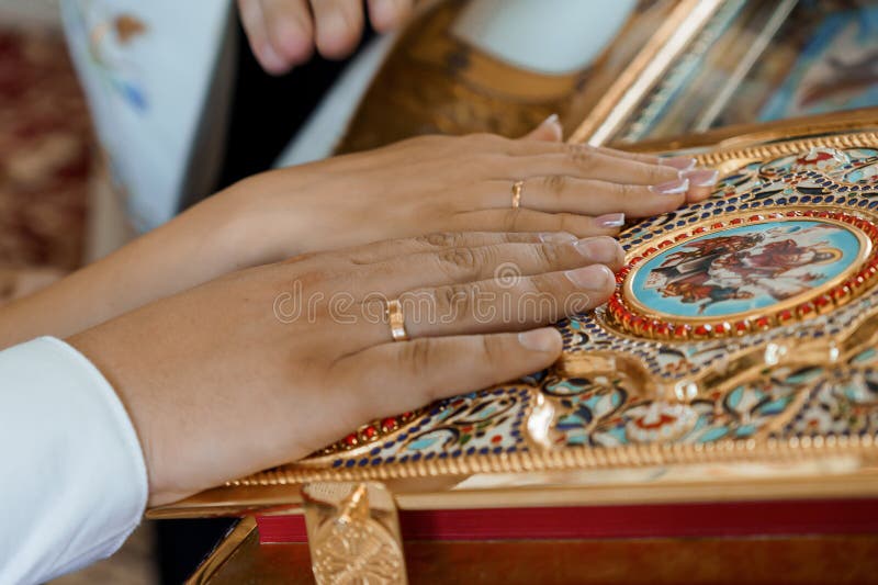 Unity in Faith: a Symbolic Moment of Marriage Blessing Stock Photo ...