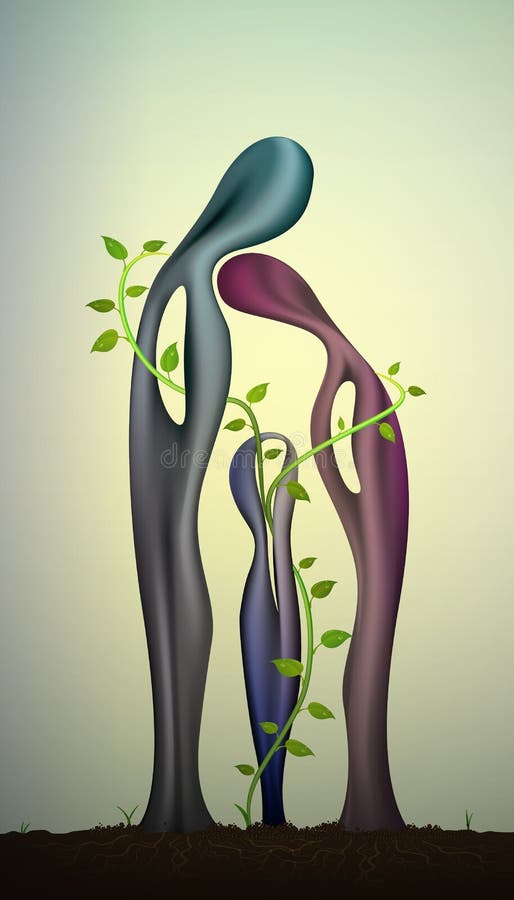 Unity of Family Three Sculptures, Family Concept, Idea of Unity and ...