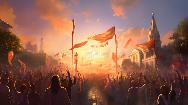 Unity in Freedom and Hope, Generative AI, AI Generated Stock ...