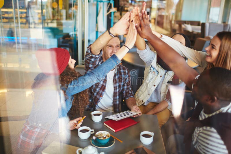Unity of friends stock image. Image of expression, students - 62478763