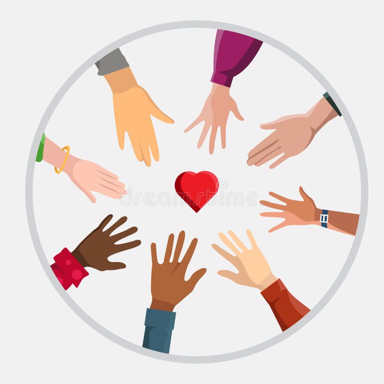 Unity Hands Gestures Vector Art Illustration Stock Vector ...