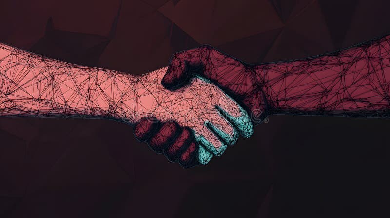 Unity through Handshake between Diverse Hands. Stock Illustration ...