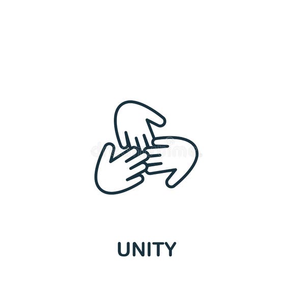 Unity Icon. Line Simple Icon for Templates, Web Design and Infographics ...