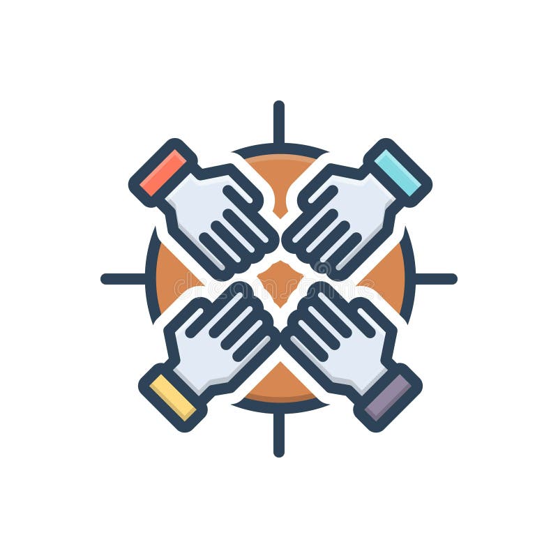 Color Illustration Icon for Unity, Oneness and Solidarity Stock Vector ...