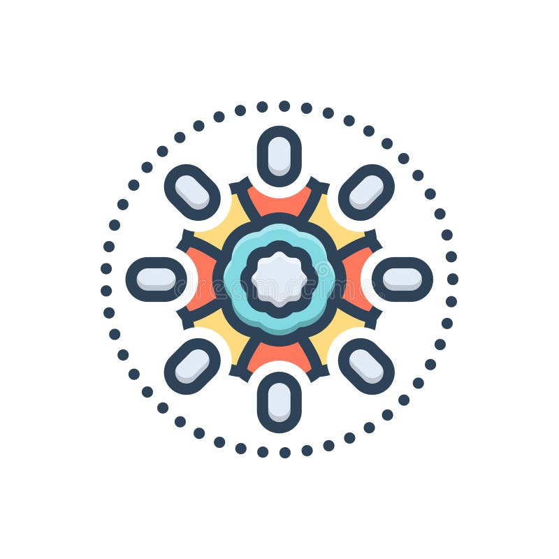 Color Illustration Icon for Unity, Oneness and Teamwork Stock Vector ...