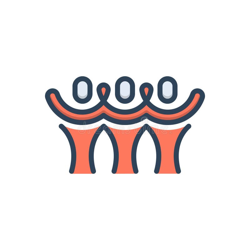 Color Illustration Icon for Unity, Oneness and Teamwork Stock Vector ...