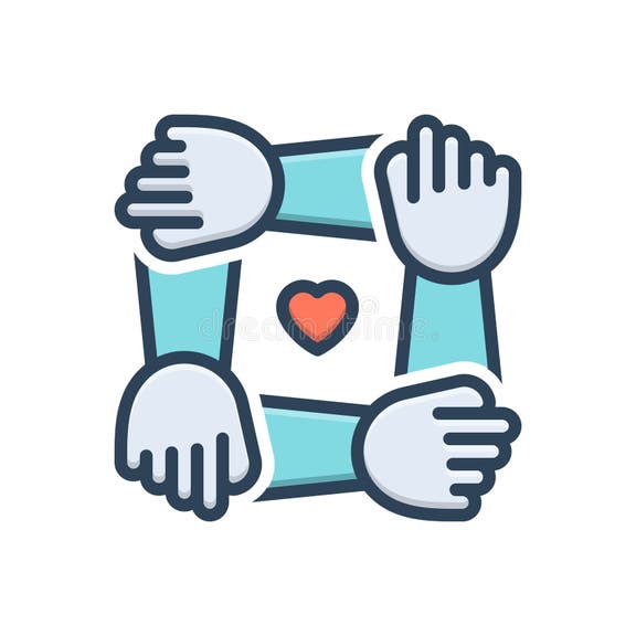 Color Illustration Icon for Unity, Unification and Team Stock ...