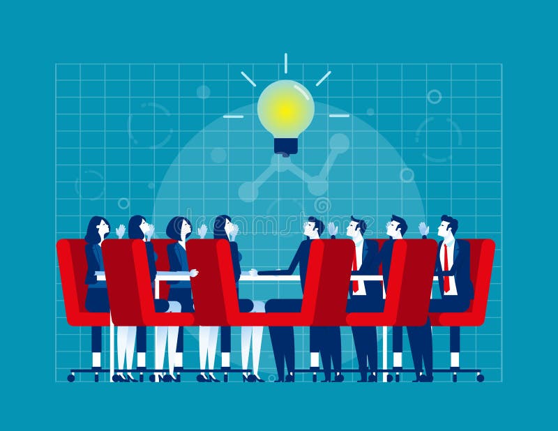 Unity of Ideas in the Meeting. Concept Business Meeting Vector ...