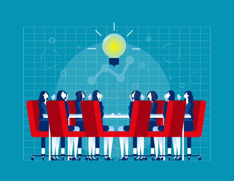 Unity of Ideas in the Meeting. Concept Business Meeting Vector ...