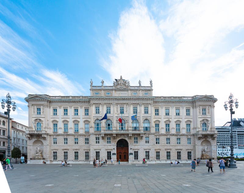 Unity of Italy Square in Trieste, Italy Editorial Photography - Image ...