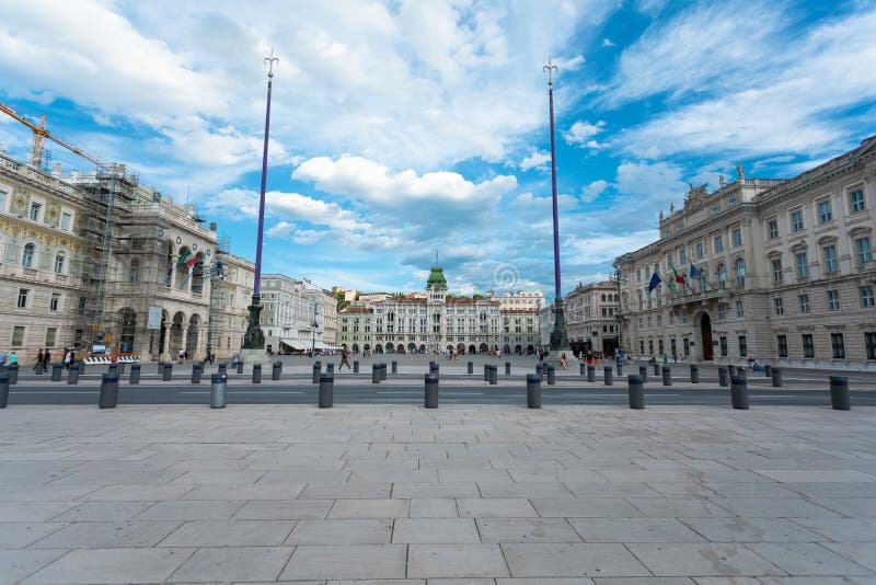 Unity of Italy Square in Trieste, Italy Stock Photo - Image of tourism ...