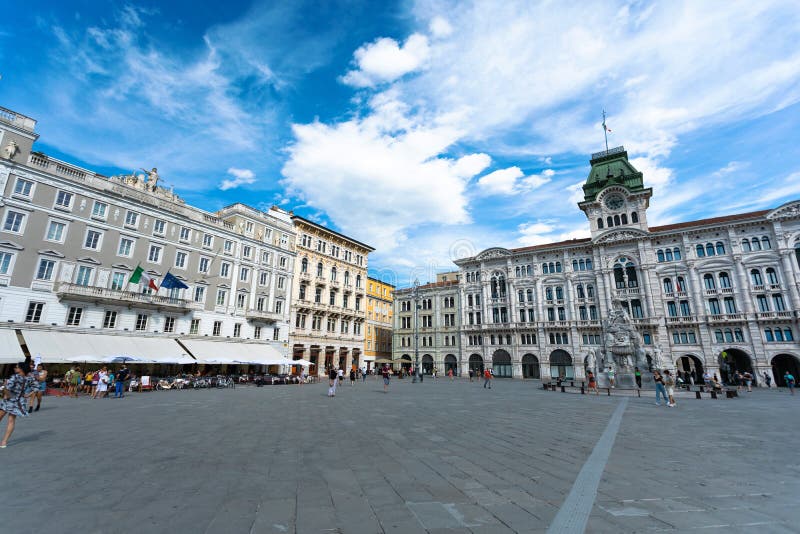 Unity of Italy Square in Trieste, Italy Editorial Stock Image - Image ...