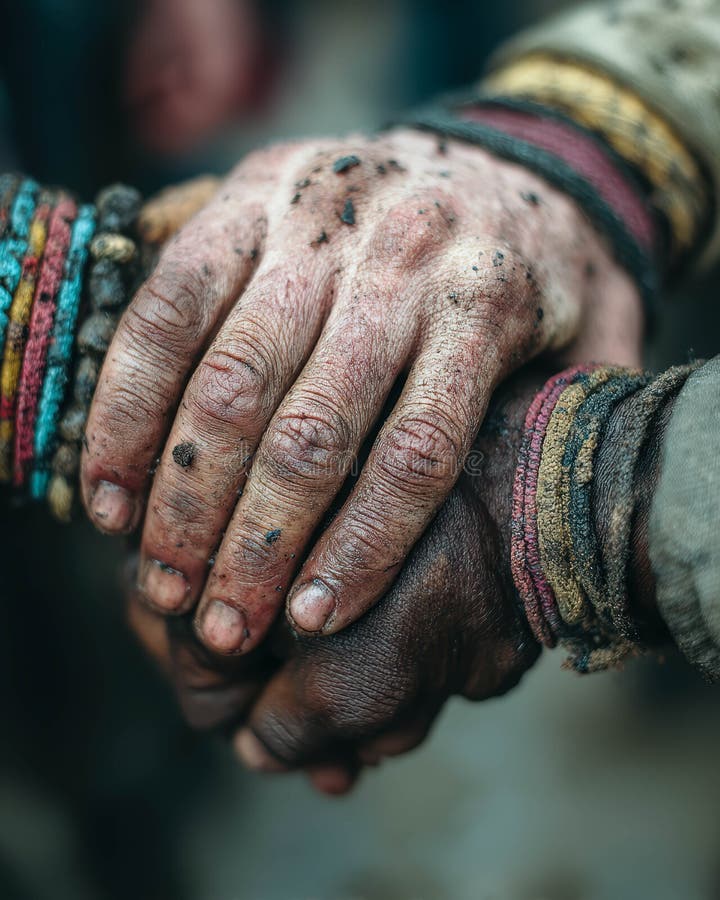 Unity through Multi-racial Friendship As Hands Connect Despite ...