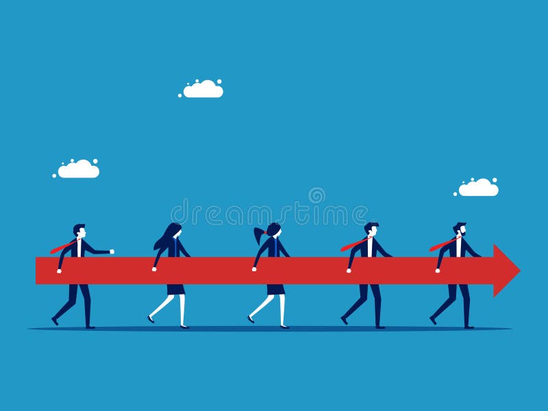 The Same Attitude in the Organization. Businessman Pointing To the Same ...