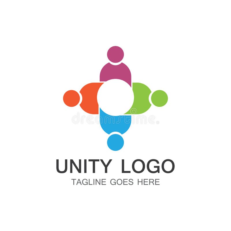 Unity People Care Logo Icon Vector Template. Stock Vector ...