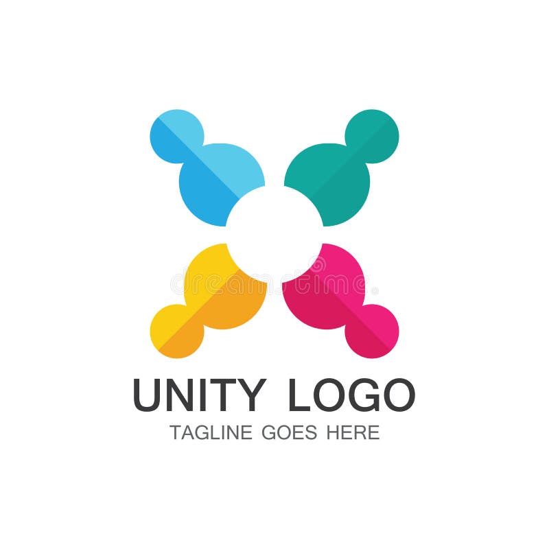 Unity People Care Logo Icon Vector Template. Stock Vector ...