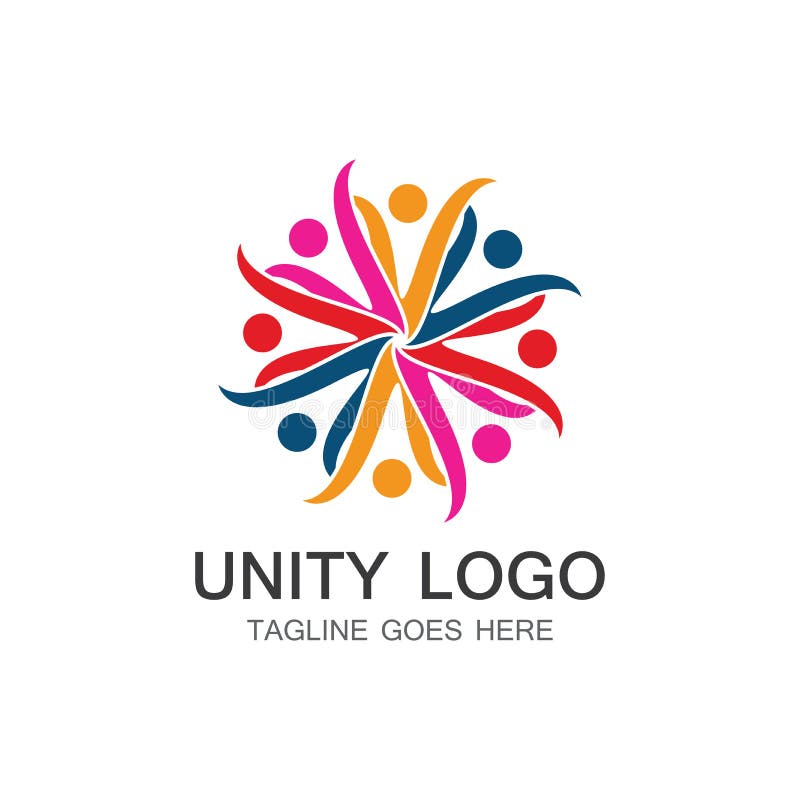 Unity People Care Logo Icon Vector Template. Stock Vector ...