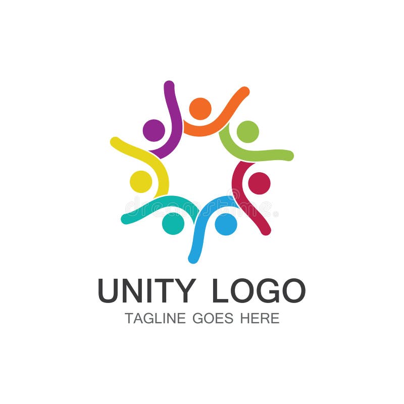 Unity People Care Logo Icon Vector Template. Stock Vector ...
