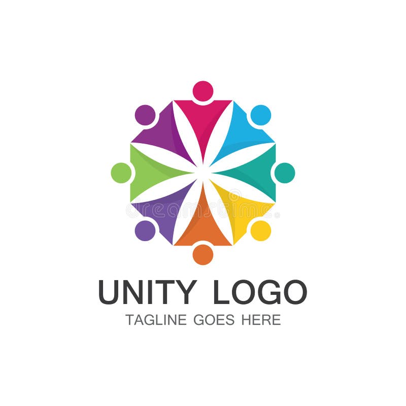 Unity People Care Logo Icon Vector Template. Stock Vector ...