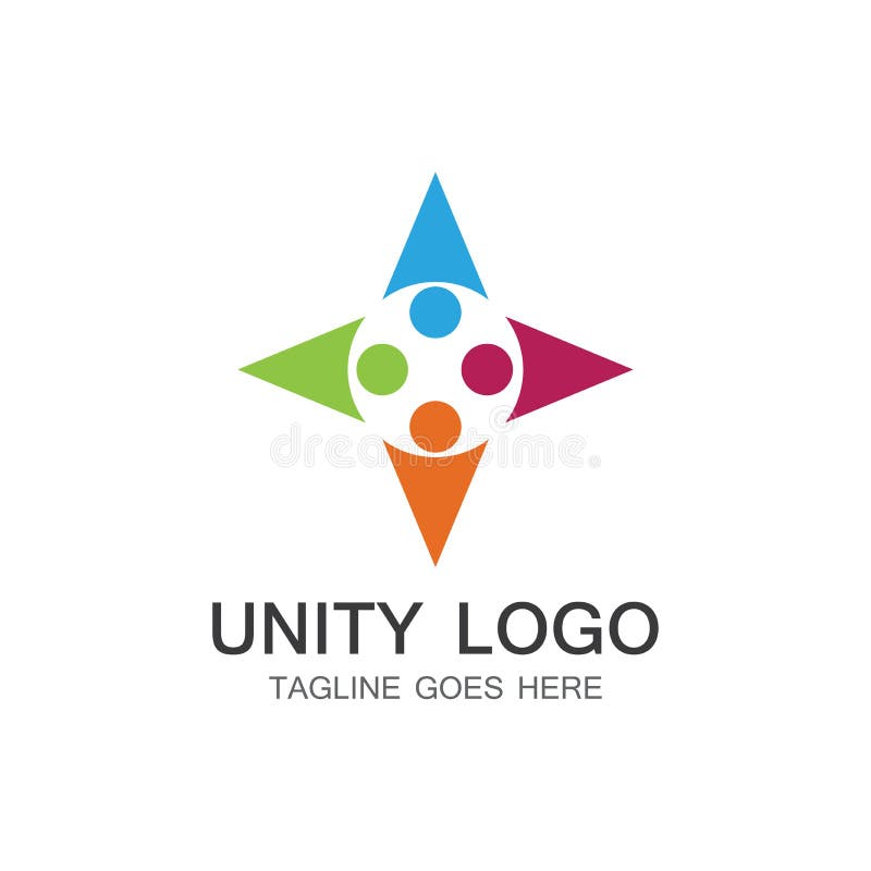 Unity People Care Logo Icon Vector Template. Stock Vector ...