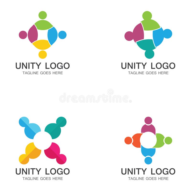 Unity People Care Logo Icon Vector Template. Stock Vector ...
