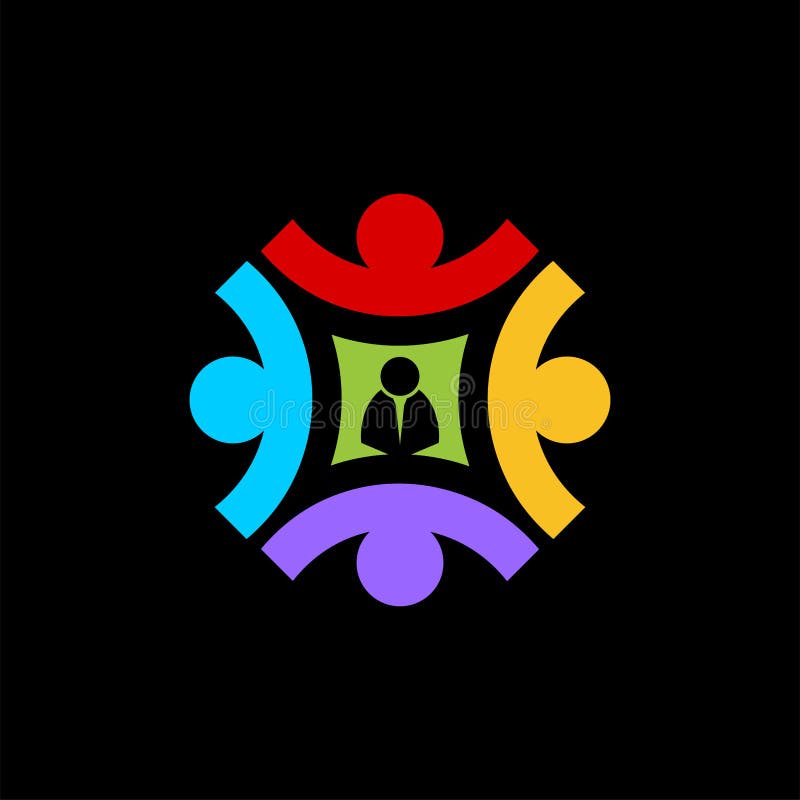 Unity People Logo, Icon, Symbol Stock Vector - Illustration of family ...