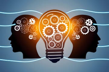 Unity Shown through Connected Minds and Gear-filled Light Bulbs on ...