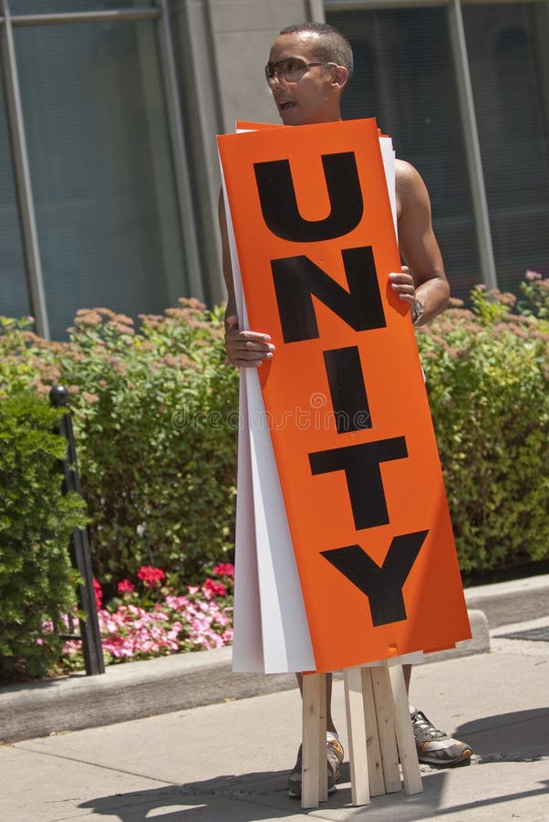 UNITY Sign at the Toronto Gay Pride Festival Editorial Stock Image ...