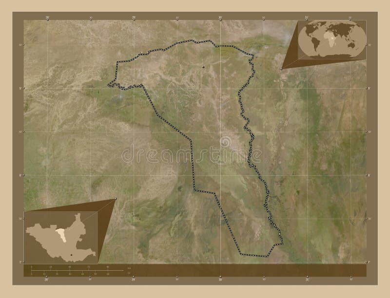 Unity, South Sudan. Low-res Satellite. Capital Stock Illustration ...