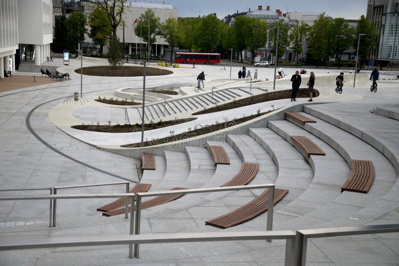 Unity Square in the Center of Kaunas 14 05 2020 Editorial Photo - Image ...