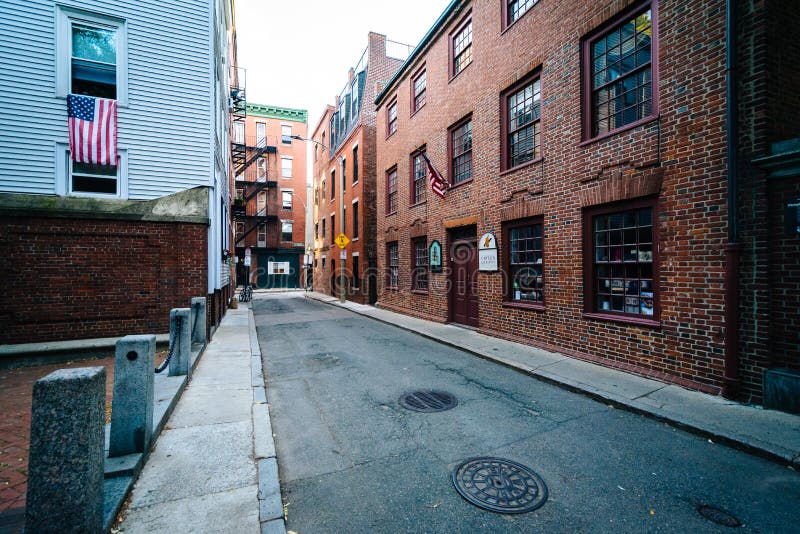 Unity Street, in the North End of Boston, Massachusetts. Editorial ...