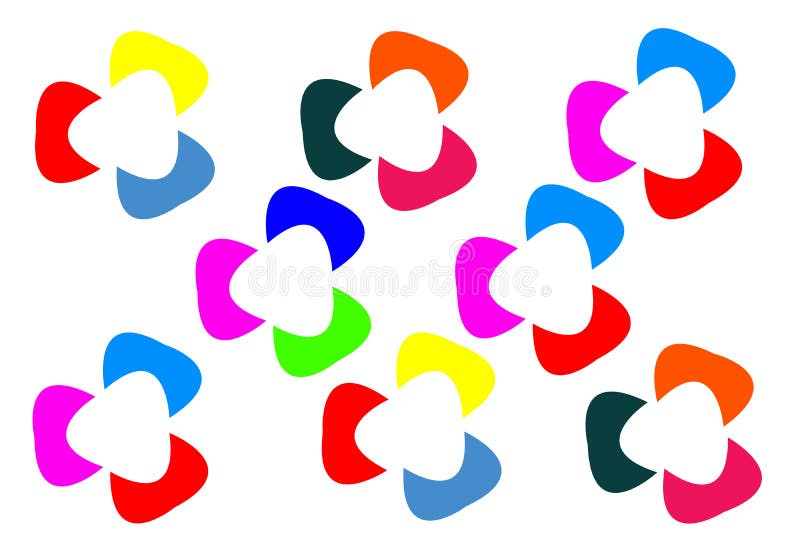 Unity Symbols of Seamless Pattern. Many Colors Mean of Different Ethics ...