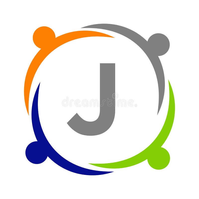Unity Team Work Logo Design with J Letter Template. Charity Logo ...