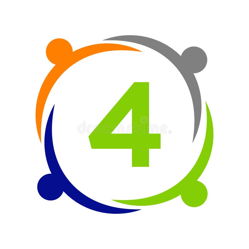 Unity Team Work Logo Design with 4 Letter Template. Charity Logo ...