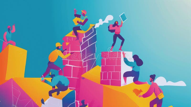 Unity and Teamwork Create a Community, Uniting Diverse Workers in a ...